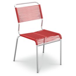 Schaffner Stuhl S&auml;ntis feuerverzinkt Signalrot RAL 3001
