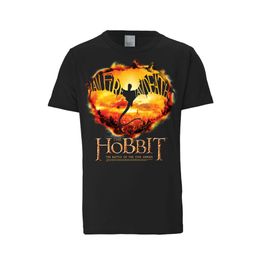 logoshirt T-Shirt 'Hobbit - I Am Fire I Am Death' Damen Gr&ouml;&szlig;e S orange / rot / schwarz