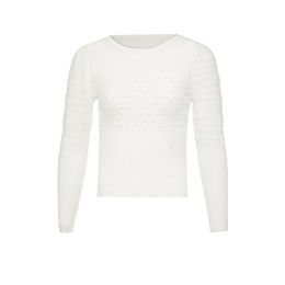 Bling Bling By Leo Pullover Damen Gr&ouml;&szlig;e XS/S transparent / wei&szlig;