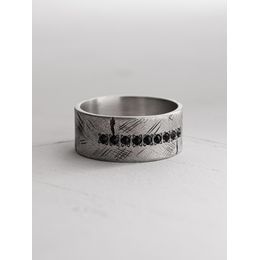 Reytel Ring 'ERVARING. BLACK STONES' Herren Gr&ouml;&szlig;e 66 silber