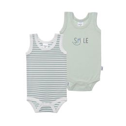 Liliput Baby-Body Set 'Smile' Jungen Gr&ouml;&szlig;e 74/80 gr&uuml;n / wei&szlig;