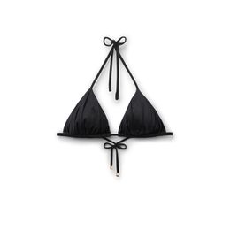 CALZEDONIA Bikinitop 'Shiny Satin' Damen Gr&ouml;&szlig;e 80/90 schwarz