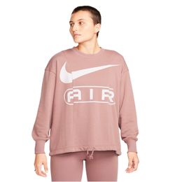 Nike Sportswear Sweatshirt 'AIR OOS FLC' Damen Gr&ouml;&szlig;e L pink / wei&szlig;