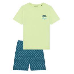 Schiesser Shorty 'Nightwear' Jungen Gr&ouml;&szlig;e 164 limette / smaragd / pastellgr&uuml;n