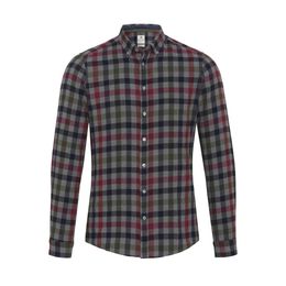Hatico Button Up Shirt male size S Dark blue / Grey / Olive / Dark red