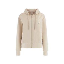 Guess Sweatjacke 'OLYMPE' Damen Gr&ouml;&szlig;e XL beige / wei&szlig;