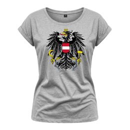 Makaya Shirt 'AT-Adler' Damen Gr&ouml;&szlig;e L hellgrau