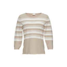 s.Oliver BLACK LABEL Pullover Damen Gr&ouml;&szlig;e XS hellbeige / wei&szlig;
