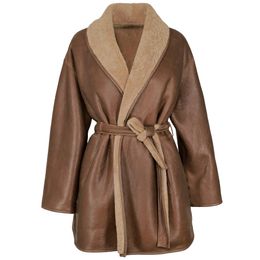 Maze Mantel Damen Gr&ouml;&szlig;e L braun / brokat