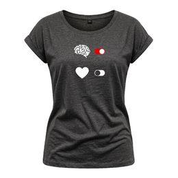 Makaya Shirt 'BrainOn' Damen Gr&ouml;&szlig;e 5XL grau