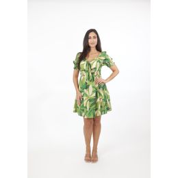 Elara Kleid Damen Gr&ouml;&szlig;e 40/42 creme / limette / apfel / altrosa