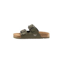 19V69 Italia Sandale Damen Gr&ouml;&szlig;e 42 oliv / wei&szlig;