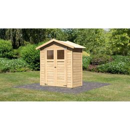 Karibu Gartenhaus &raquo;Doris 0&laquo; naturbelassen beige Holzwerkstoff ohne Fu&szlig;boden