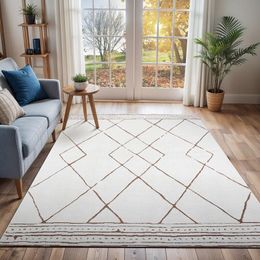 Teppich &raquo;HABANA&laquo; rechteckig 14 mm H&ouml;he beige Polyester B : 160cm 1 Stk., 14mm, L: 213cm