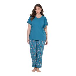 Ulla Popken Pajama female size XXL/XXXL Light blue / Petrol