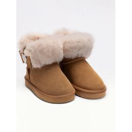 Lelli Kelly Leder-Winterboots "Zoey" in Hellbraun - 58% | Gr&ouml;&szlig;e 28 | Kinderstiefel