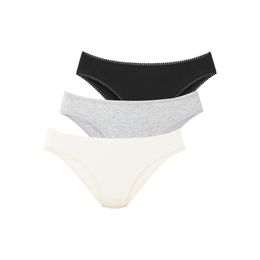 Lascana Slip Damen Gr&ouml;&szlig;e XS/S creme / graumeliert / schwarz
