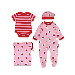 Toby tiger Strampler/Body 'Apfel' M&auml;dchen Gr&ouml;&szlig;e 68 pink