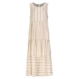 Sublevel Kleid in Beige/ Wei&szlig; - 65% | Gr&ouml;&szlig;e M | Damen-kleider