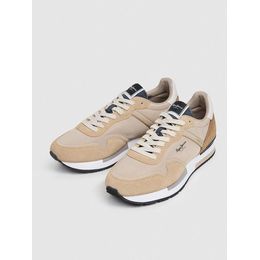 Pepe Jeans Footwear Leder-Laufschuhe in Beige - 62% | Gr&ouml;&szlig;e 43 | Herrenschuhe-outdoorschuhe