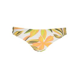 Roxy Bikini-Hose "Beach Classics" in Wei&szlig;/ Gelb/ Orange - 48% | Gr&ouml;&szlig;e S | Damen-bademode