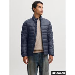 Jack & Jones Jack & Jones Herren Steppjacke &raquo;JJEKINGSLEY LIGHT PUFFER COLLAR NOOS&laquo; Kunstfaser, mit Stehkragen blau XS