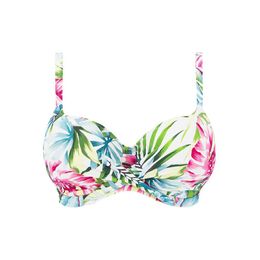 Fantasie Swim Bikini-Oberteil "Langkawi" in Wei&szlig;/ Gr&uuml;n - 56% | Gr&ouml;&szlig;e 75J | Damen-bademode