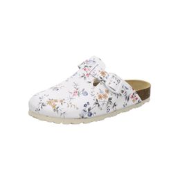AFS-Schuhe Clogs 'Clogs Damen Leder wei&szlig;-flower' female size 38 White