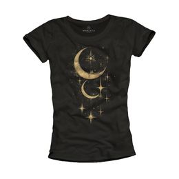 Makaya Shirt 'Moon Stars' Damen Gr&ouml;&szlig;e L schwarz