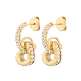 Guess Ohrringe 'L.O.V.E.' Damen Gr&ouml;&szlig;e One Size gold / transparent