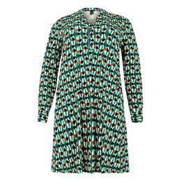 Yoek Kleid Damen Gr&ouml;&szlig;e 56/58 jade / rot / schwarz / wei&szlig; Sommerkleid