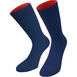 Normani Socken 'Bi-Color' Herren Gr&ouml;&szlig;e 47/50 marine / rot