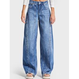 It's Basic Jeans 'Straight Mid Rise Jeans (Lenght 30)' Damen Gr&ouml;&szlig;e 36 blue denim