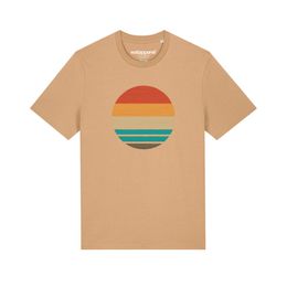 Watapparel T-Shirt ' Retro Sunset Ocean ' Herren Gr&ouml;&szlig;e XL beige / mischfarben