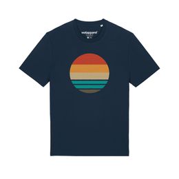 Watapparel T-Shirt 'Retro Sunset Ocean' Herren Gr&ouml;&szlig;e S navy / mischfarben