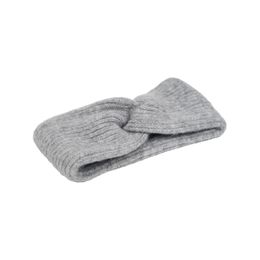 styleBREAKER Headband 'Strick Stirnband Rippenmuster Twist Knoten' female size One size mottled grey