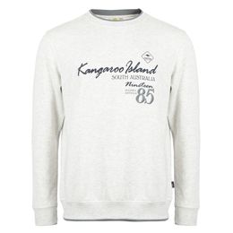ROADSIGN australia Sweatshirt 'Sweatshirt Island mit Crewneck und Puffy-Print' Herren Gr&ouml;&szlig;e M wei&szlig;