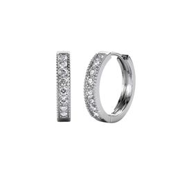Rougemont Jewellery Ohrringe 'Zirkonia Creolen Ohrringe 1,5cm' Damen Gr&ouml;&szlig;e One Size silber