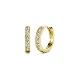 Rougemont Jewellery Ohrringe 'Zirkonia Creolen Ohrringe 1,5cm' Damen Gr&ouml;&szlig;e One Size gold