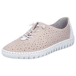 Rieker Slipper Damen Gr&ouml;&szlig;e 42 altrosa / wei&szlig; Sommerschuhe