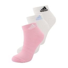 adidas Performance Athletic Socks 'Cushioned Sportswear Ankle 3 Pairs' male size 46/48 Light blue / Rose / Black / White