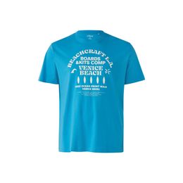 s.Oliver Men Big Sizes T-Shirt Herren Gr&ouml;&szlig;e 4XL azur / wei&szlig;