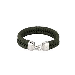 Kuzzoi Armband Herren Gr&ouml;&szlig;e 19 oliv / silber