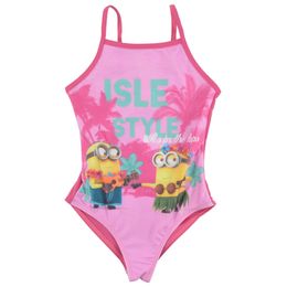 Minions Badeanzug 'Isle Style' M&auml;dchen Gr&ouml;&szlig;e 110/116 pink