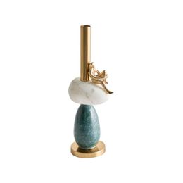 Beliani Kerzenst&auml;nder BARICE in Bunt/Gold/Wei&szlig; - (W) 11 x (H) 34 x (L) 11 cm | Gr.: onesize