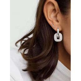 Rougemont Jewellery Ohrringe 'Zweiteilige Creolen Ohrringe' Damen Gr&ouml;&szlig;e 11 cm x 8 cm x 2cm silber
