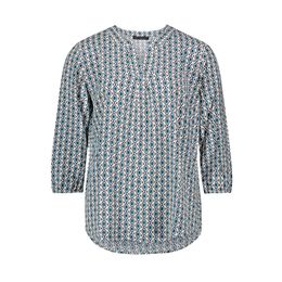 Betty Barclay Schlupfbluse mit 3/4 Arm in Petrol/Black | Gr.: 46