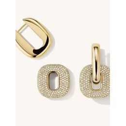 Rougemont Jewellery Ohrringe 'Zweiteilige Creolen Ohrringe' Damen Gr&ouml;&szlig;e 11 cm x 8 cm x 2cm gold