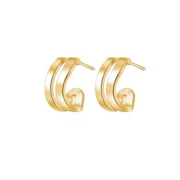 Hey Happiness Ohrringe 'Wave Hoop' Damen Gr&ouml;&szlig;e One Size gold