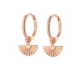 Hey Happiness Ohrringe 'Fan Hoops' Damen Gr&ouml;&szlig;e One Size rosegold
